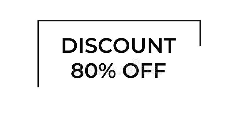 Discount 80 Off Appearing with Different Styles on White Background ...