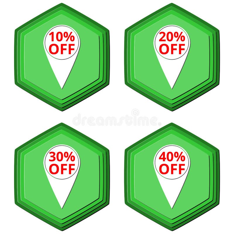 Discount Off Symbols Sale Arrow Tag Icons Stock Vector - Illustration ...