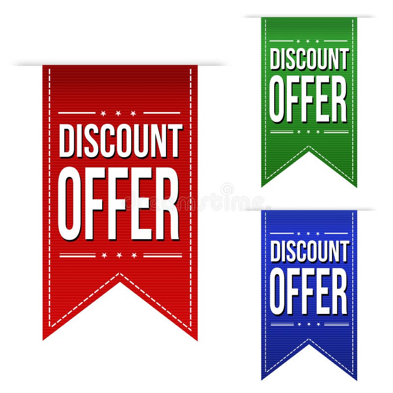 Discount Offer Banner Design Set Stock Vector - Illustration of ...