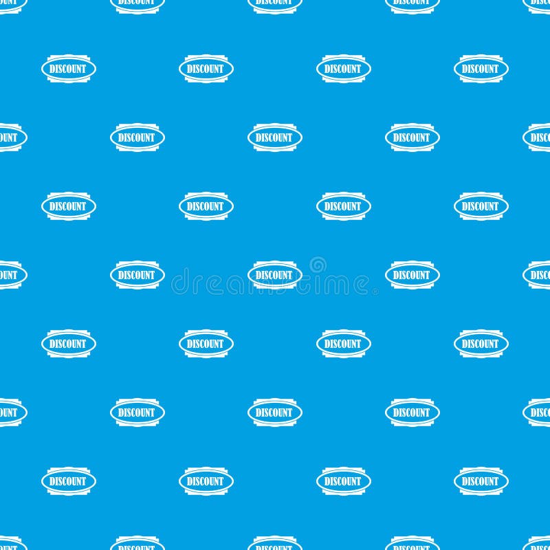 Discount Oval Label Pattern Seamless Blue Stock Vector - Illustration ...