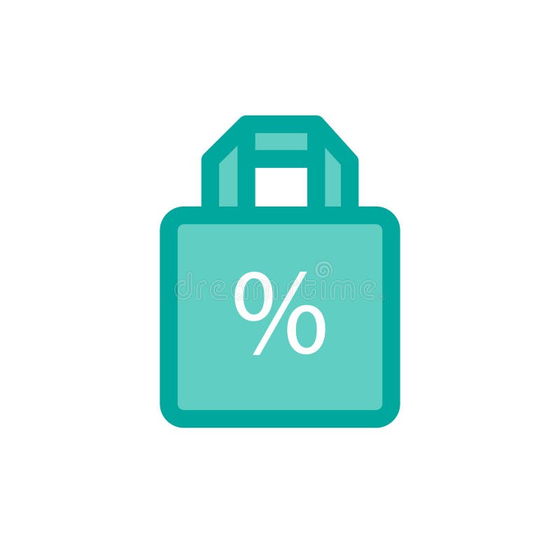 Discount Package Flat Icon, Vector Illustration Stock Illustration ...