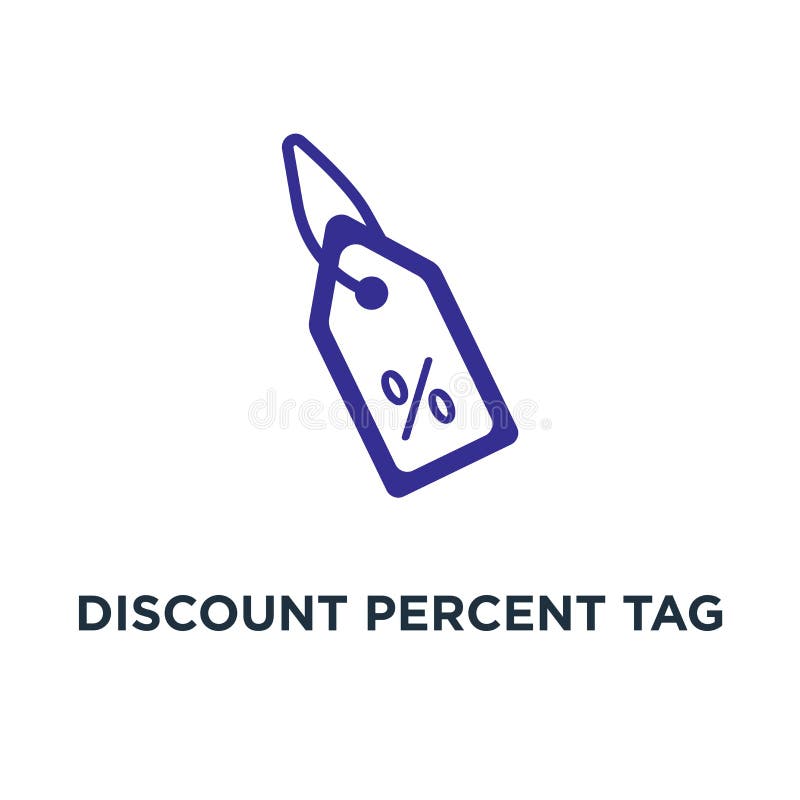 Discount Percent Tag Icon. Discount Percent Tag Concept Symbol D Stock ...