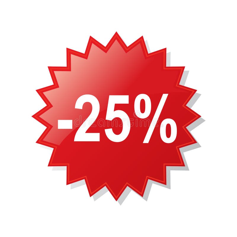 Discount 25 Percent - Vector Stock Vector - Illustration of percent ...