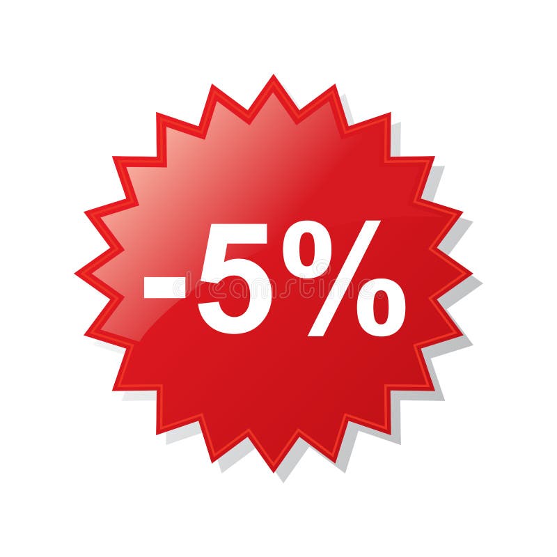 Discount 5 Percent - Vector Stock Illustration - Illustration of score ...