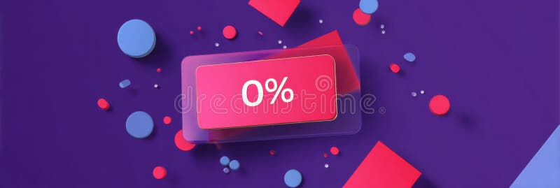 Discount Popup on Glossy User Interface Panel with Vibrant Shapes and ...