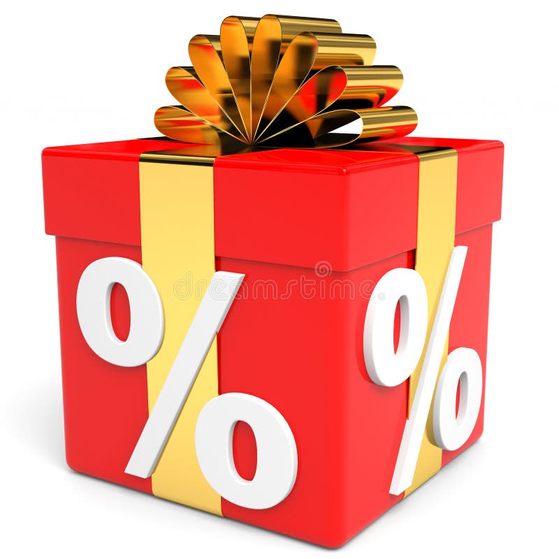 Discount. Present box stock illustration. Illustration of celebration ...