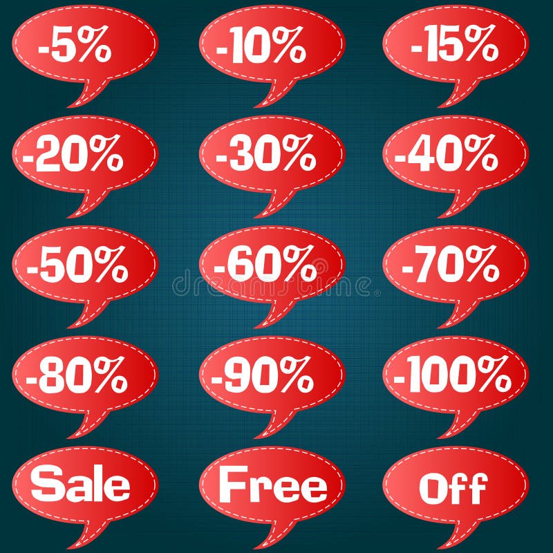 Discount price tag set stock vector. Illustration of design - 43816090