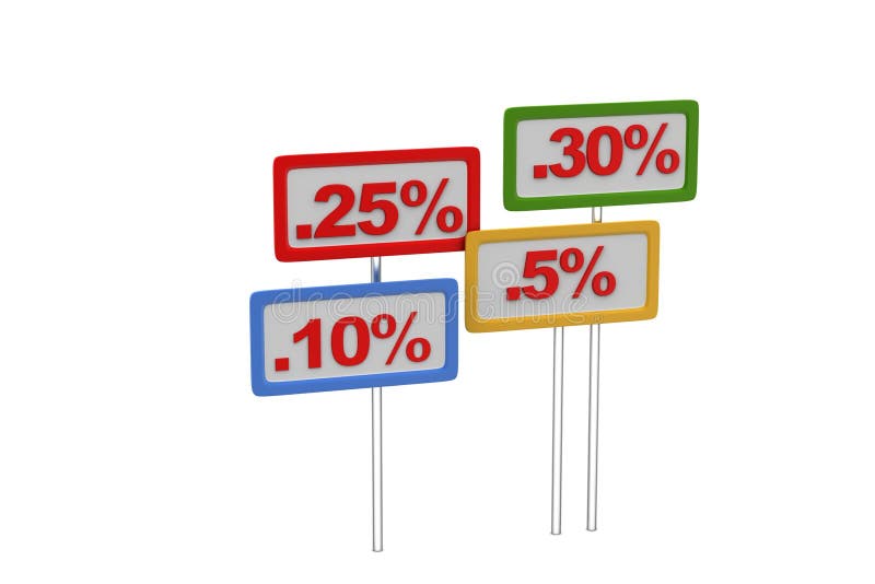 Discount rate in placard stock illustration. Illustration of tariff ...