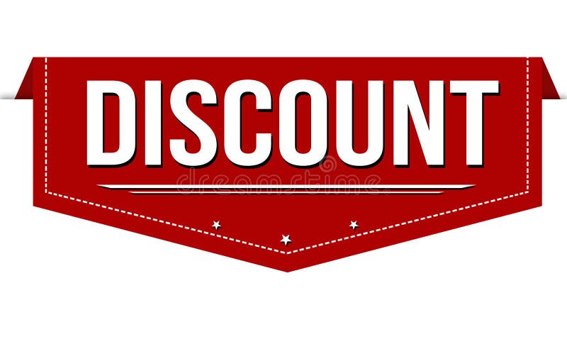 Discount red banner design stock vector. Illustration of label - 250910902
