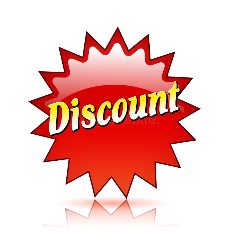 Discount red star icon stock vector. Illustration of sign - 107490062