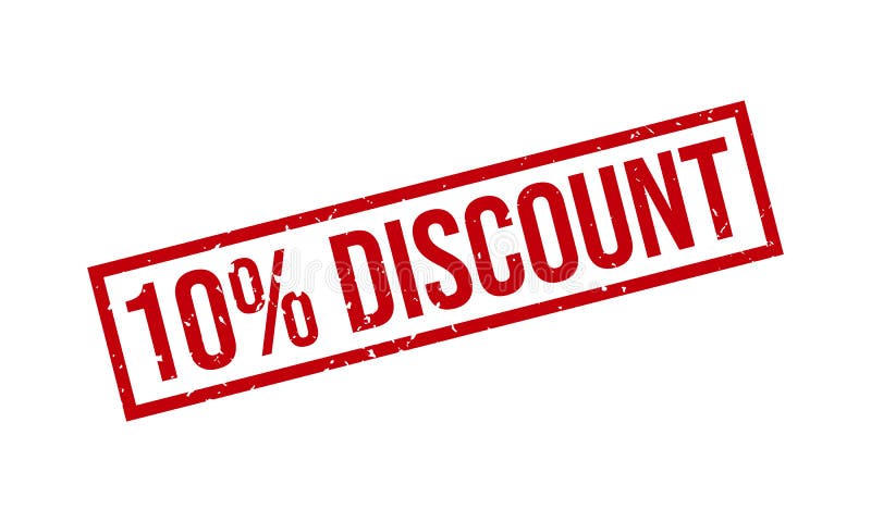 10 Discount Rubber Stamp. Red 10 Discount Rubber Grunge Stamp Seal ...