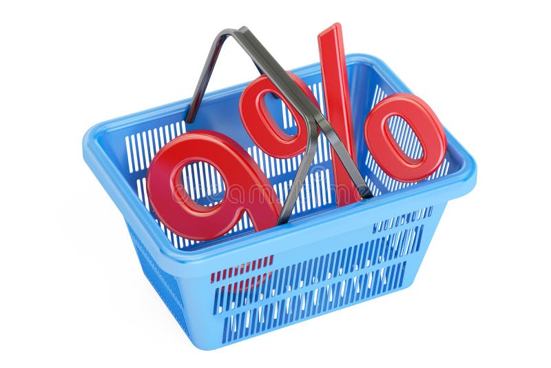 Discount and Sale 9 Concept, 3D Rendering Stock Illustration ...