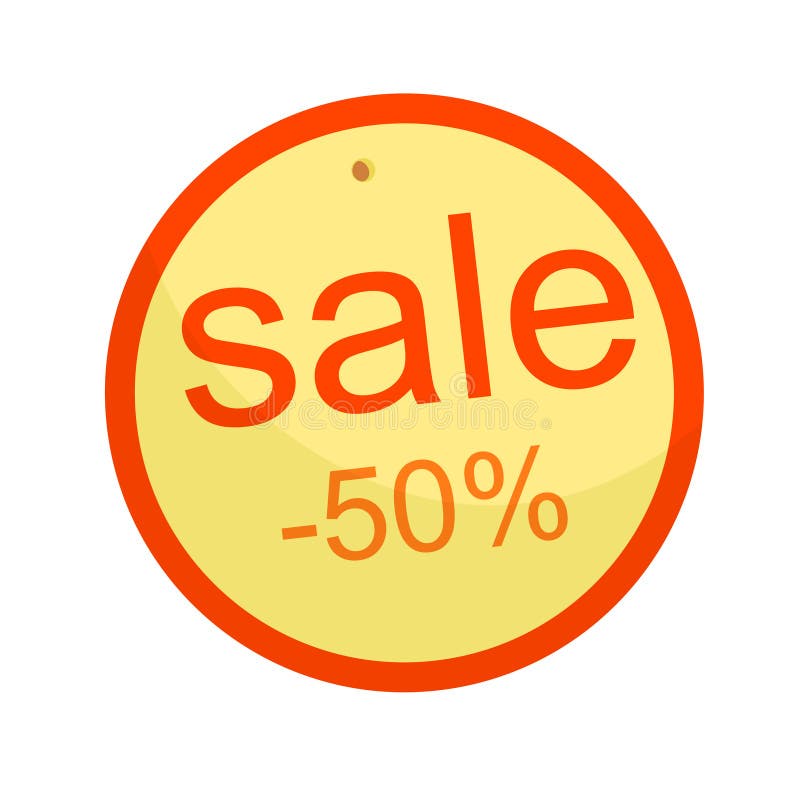 Discount Sale Icon Half Percent. Vector Illustration Stock Vector ...