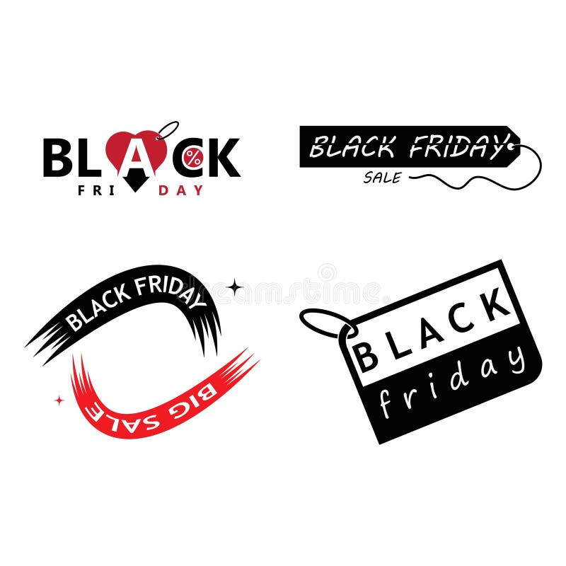 Discount or Sale Logo Design Label - Black Friday Logo Concept Stock ...