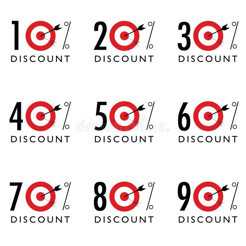 Discount Sale with Target Illustration Stock Vector - Illustration of ...