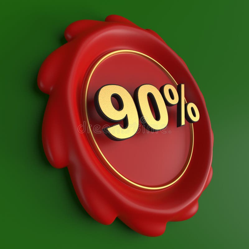 Discount Sale Wax Seal stock illustration. Illustration of coupon ...