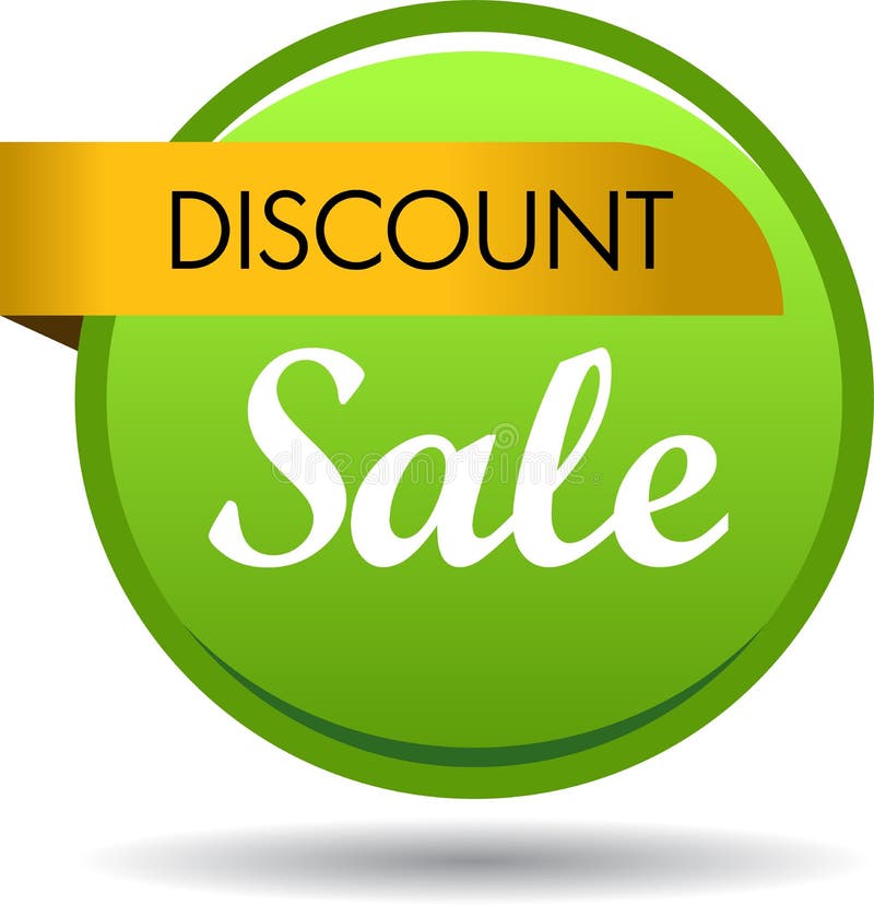 Discount Sale Web Button Icon Stock Vector - Illustration of clip ...