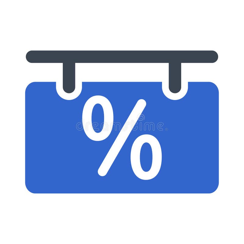 Discount sign board icon stock vector. Illustration of symbol - 261315910