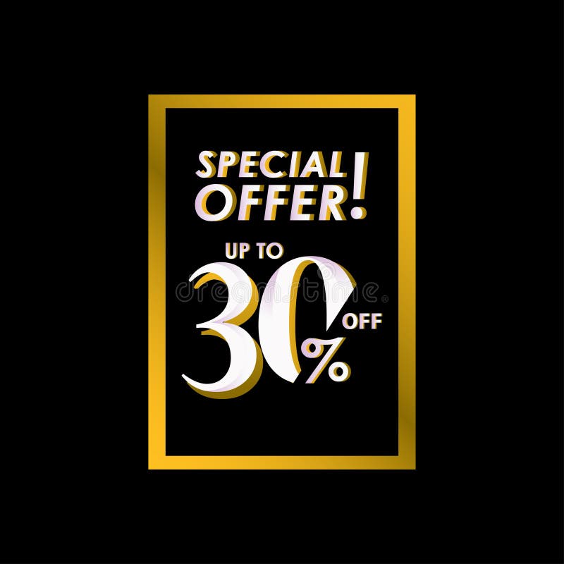 Discount Special Offer Up To 30 Off Label Vector Template Design ...