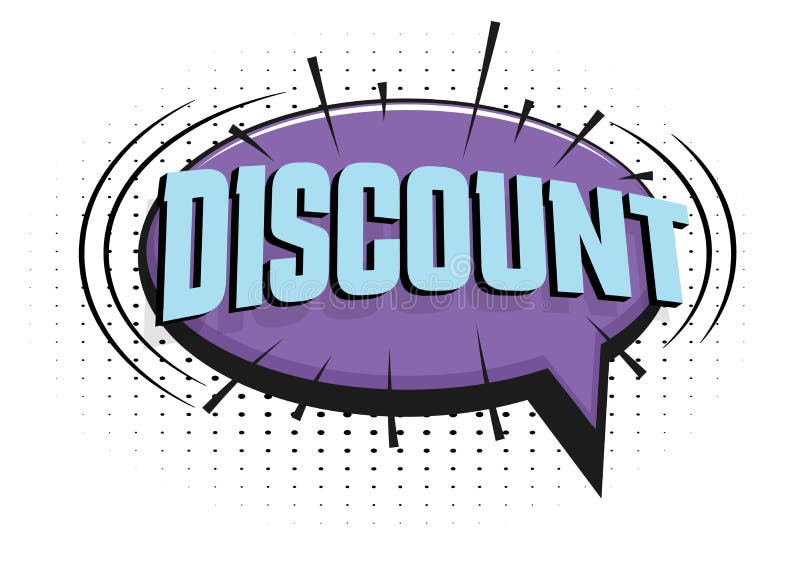 Discount Speech Bubble with Halftone Shadow Effect Stock Vector ...