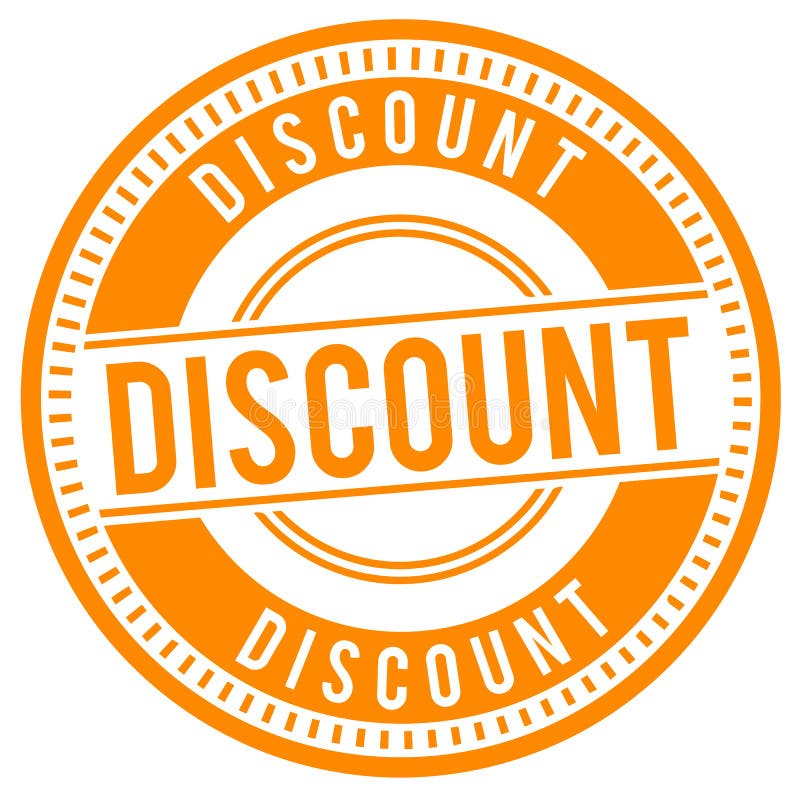 Discount Stamp. Eps10 Vector Round Yellow Stamp Stock Vector ...