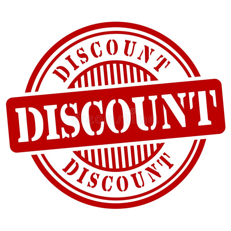 Discount Stamp. Round Vector Red Badge Stock Vector - Illustration of ...