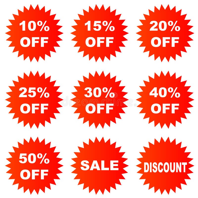 Discount sticker stock vector. Illustration of business - 8016944