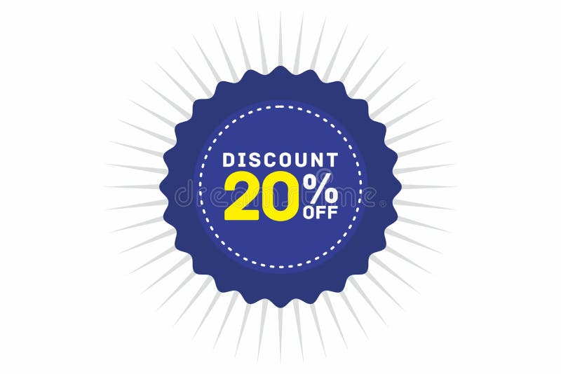 20 Percent Off Discount Sticker, Banner Tag Shop Vector Eps Stock ...