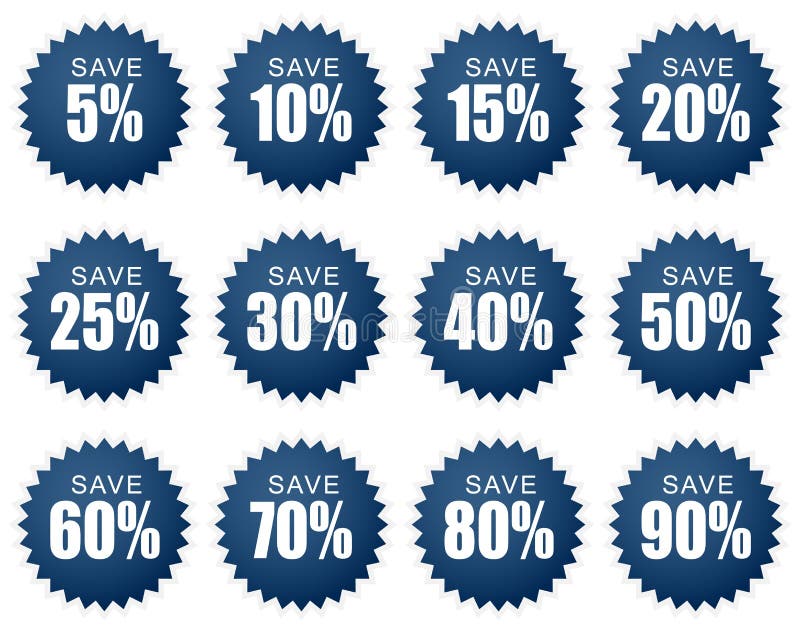 Discount Stickers - red stock vector. Illustration of offer - 41264764