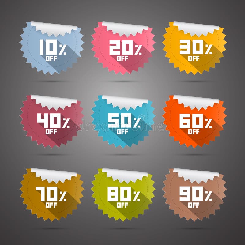 Discount Stickers, Labels stock vector. Illustration of clearance ...