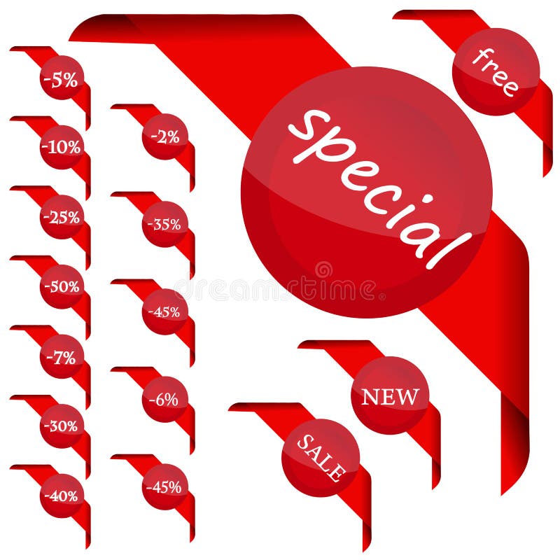 Special offer corner stock vector. Illustration of ribbon - 23673325