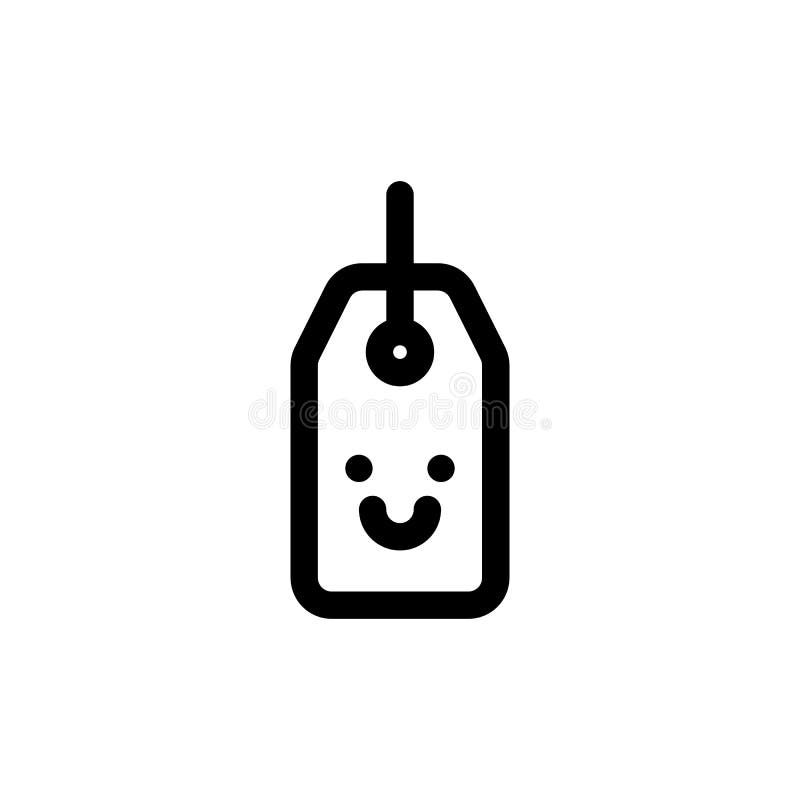 Discount Tag Cute Shopping Outline Icon, Logo, Vector Stock Vector ...