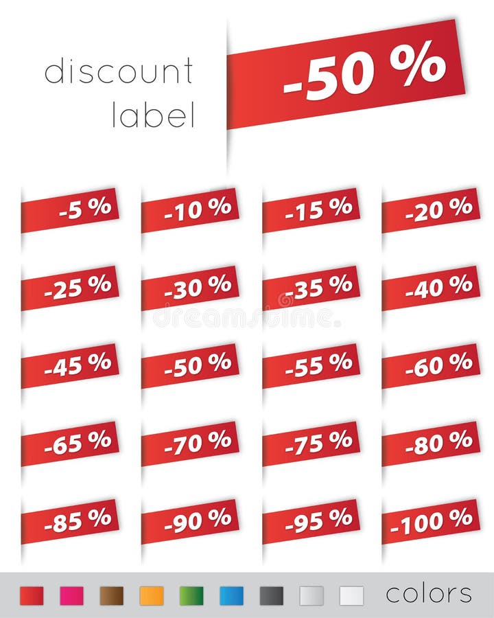 Discount labels stock vector. Illustration of discount - 21532754