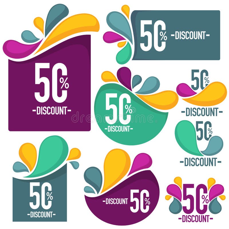 Discount tags stock vector. Illustration of offer, element - 75534811