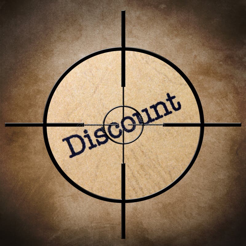 Discount target stock illustration. Illustration of banner - 37760267