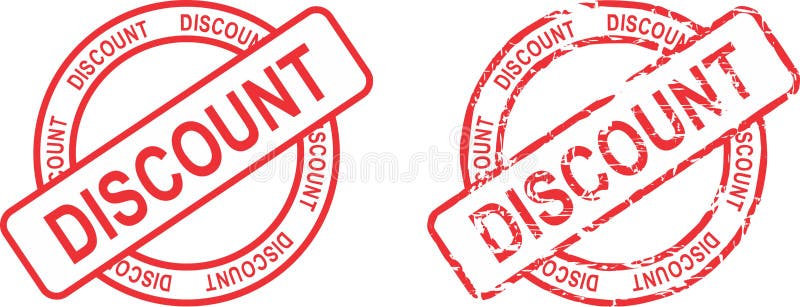 Circle Discount Text Red Stamp Sticker Set Collection Stock Vector ...