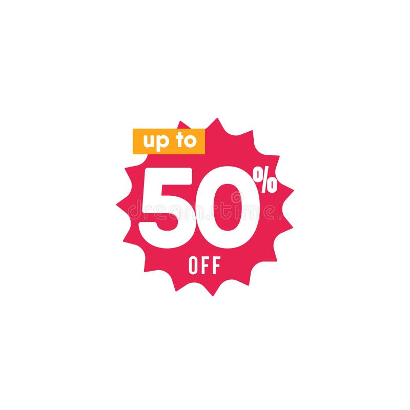 Discount Up To 50 Off Label Vector Template Design Illustration Stock ...