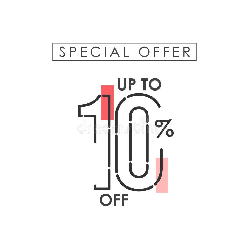 Discount Up To 10 Off Special Offer Vector Template Design Illustration ...