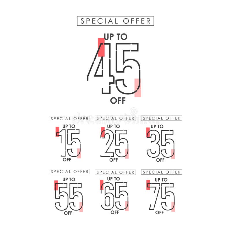 Discount Up To 45 Off Special Offer Vector Template Design Illustration ...