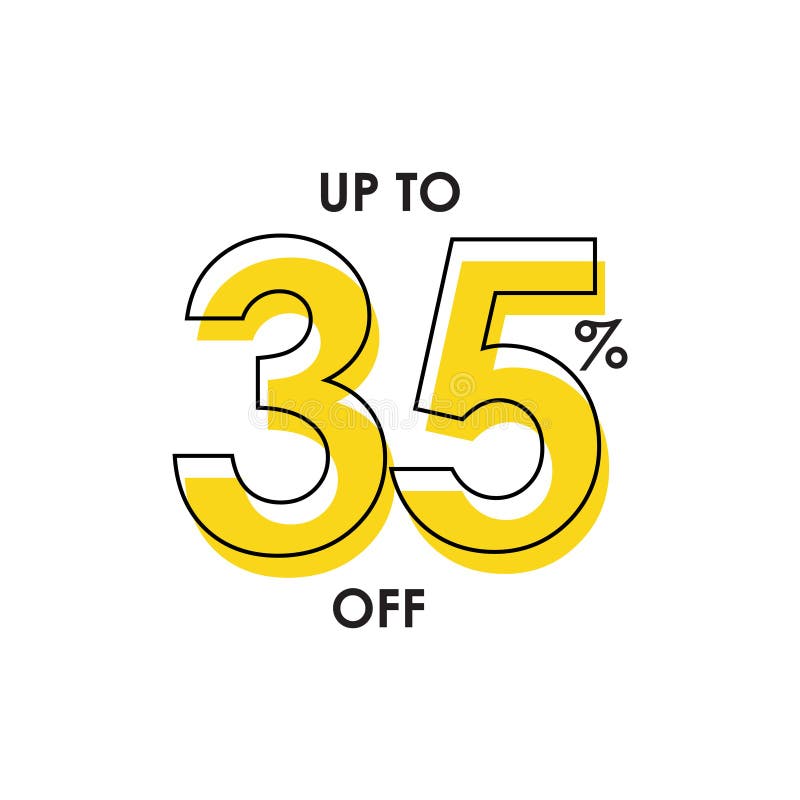 Discount Up To 35 Vector Template Design Illustration Stock Vector ...