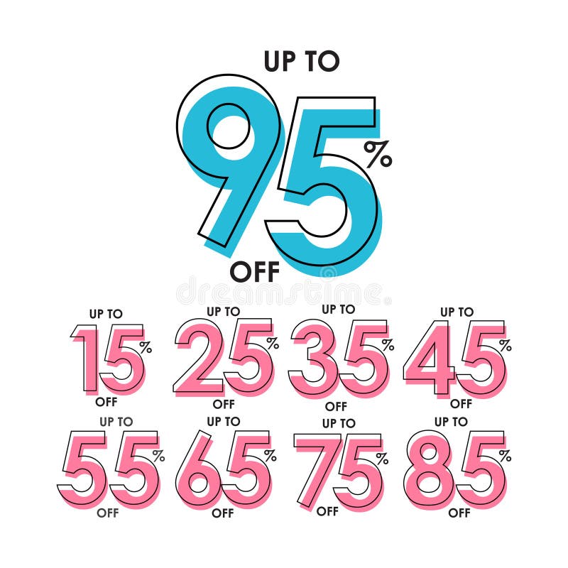 Discount Up To 95 Vector Template Design Illustration Stock Vector ...