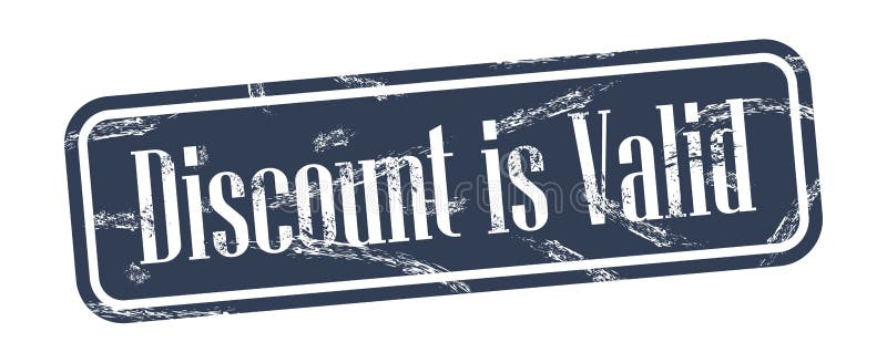 Discount is Valid Square Grungy Stamp Stock Vector - Illustration of ...