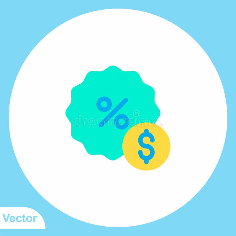 Discount Vector Icon Sign Symbol Stock Illustration - Illustration of ...