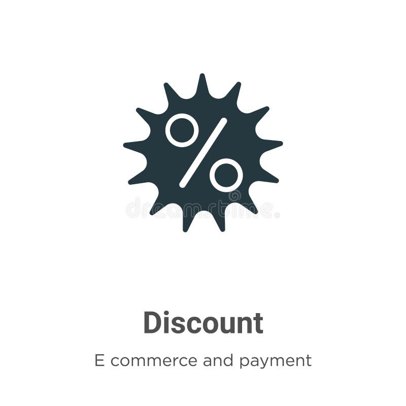 Discount Vector Icon on White Background. Flat Vector Discount Icon ...