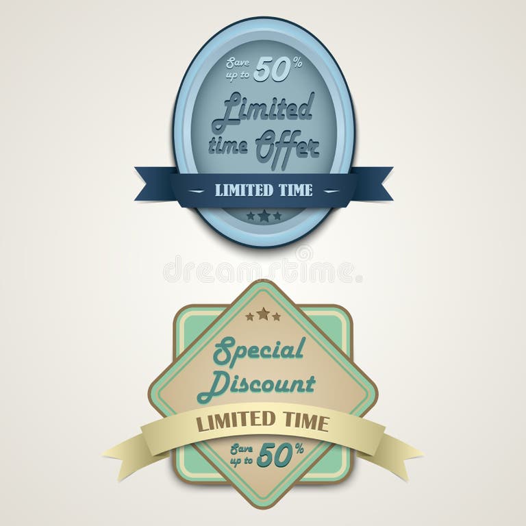 Discount Vintage Retro Design Style Stock Vector - Illustration of ...