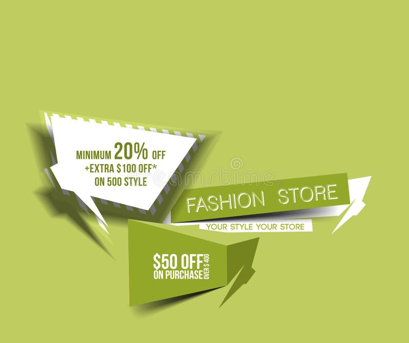 Discount Web Banner Design stock vector. Illustration of coupon - 42575292