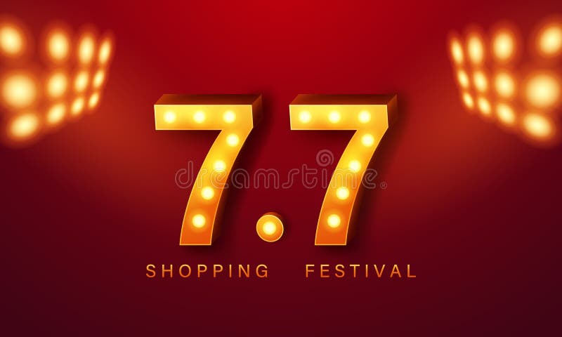 7.7 Discounts on Famous Brands Text for Marketing Banner Vector ...