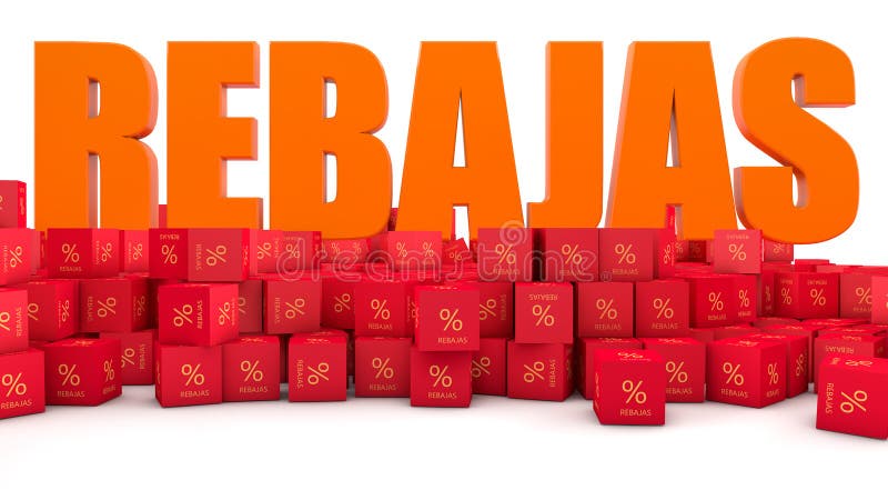 Discounts text and cubes stock illustration. Illustration of discount ...