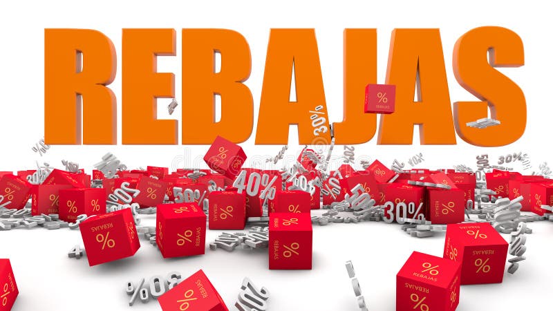 Discounts text and cubes stock illustration. Illustration of commercial ...