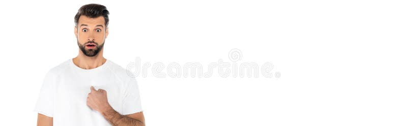 Discouraged Man Pointing at Himself while Stock Photo - Image of style ...